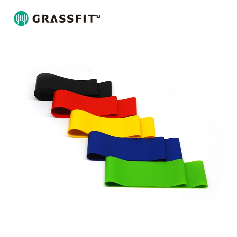 Custom Logo Elastic loop Resistance Bands for Fitness Yoga Gym Workout ...