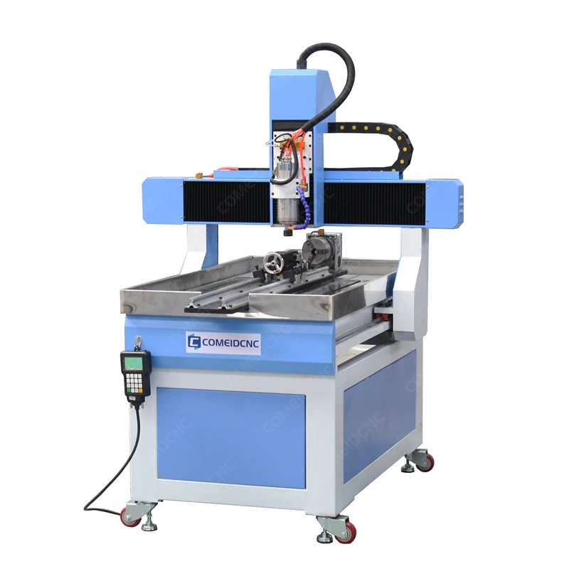 Small 4 Axis CNC Router Engraver Machine 6090 for Wood & Aluminum Engraving