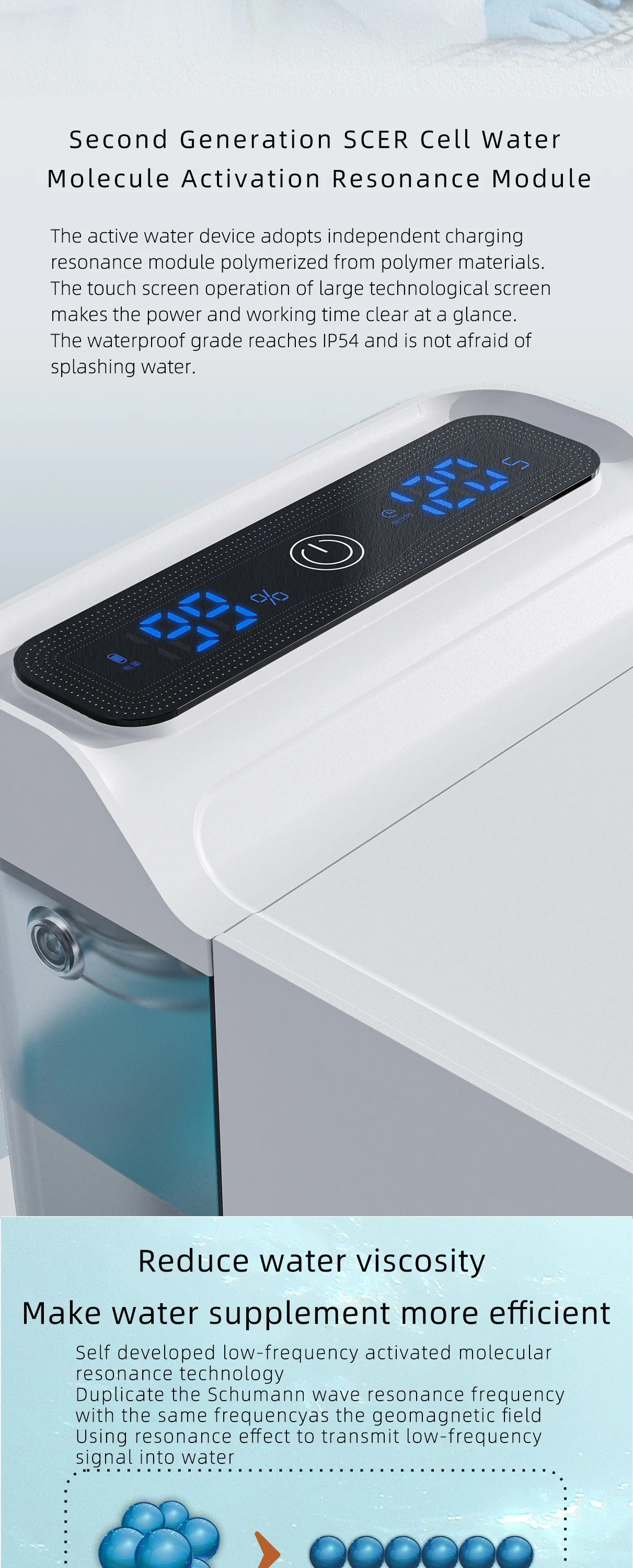 Schumann Resonator TC Terahertz Water Device - 7.6hz Active Water