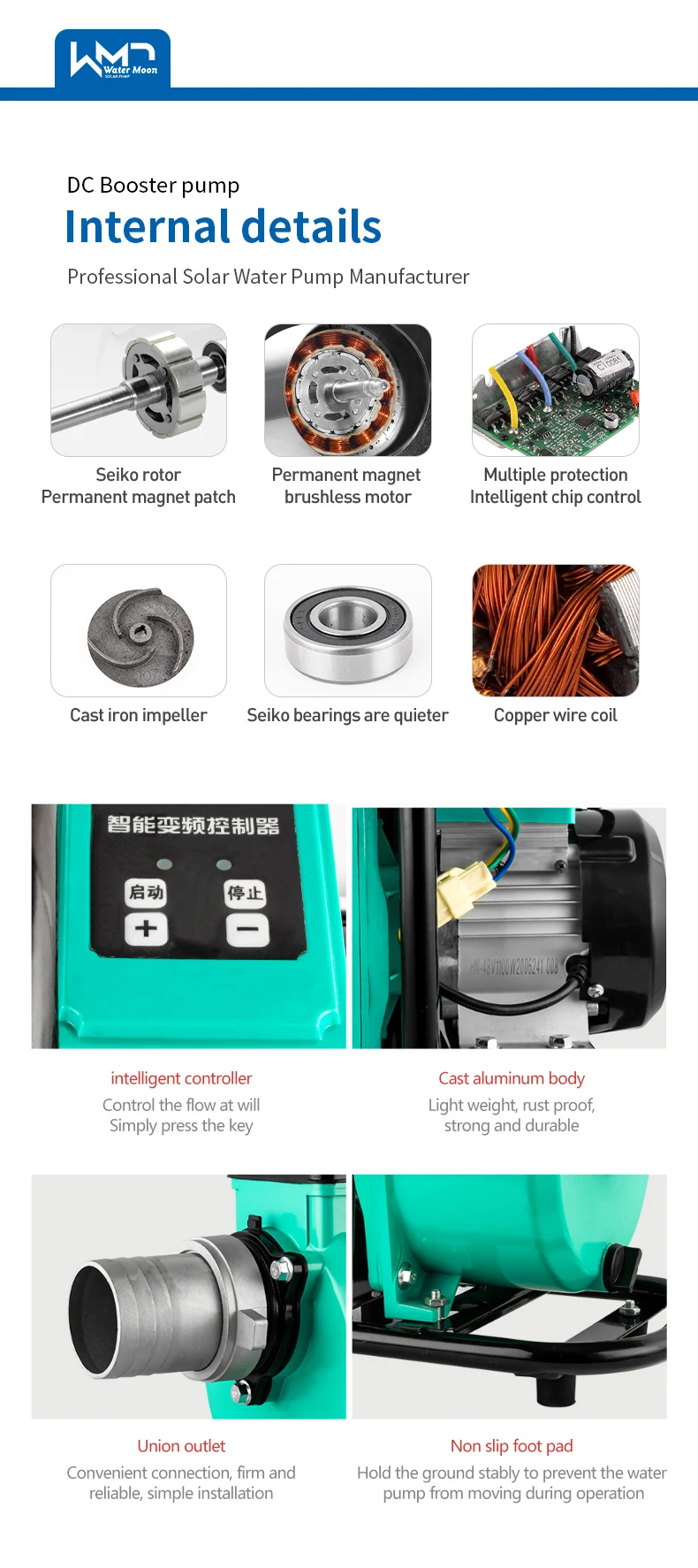 MoonPump DC Brushless Frequency Conversion Pump 24 48 60 72v High Lift Large Flow Land Pump ...