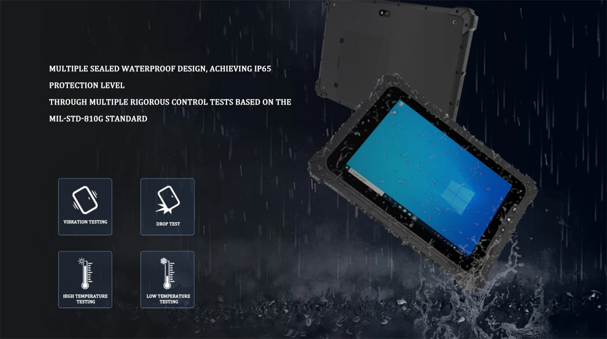 10 Inch Rugged Tablet Windows 11 Pro IP65 Industrial Tablet with ...