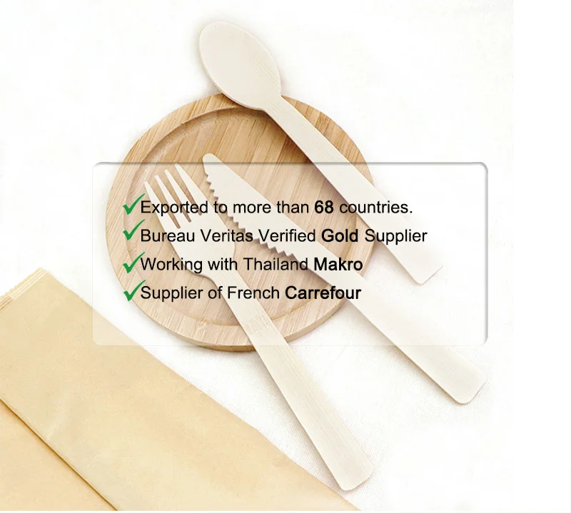 Restaurant Disposable Cutlery - Wooden Spoons & Forks