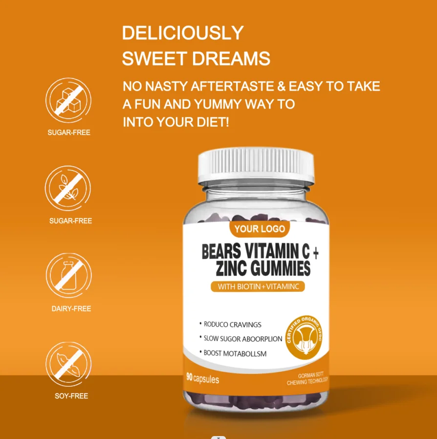 Ausreson OEM Multivitamin Bears Vitamin C Zinc Gummies Kids Vitamin ...