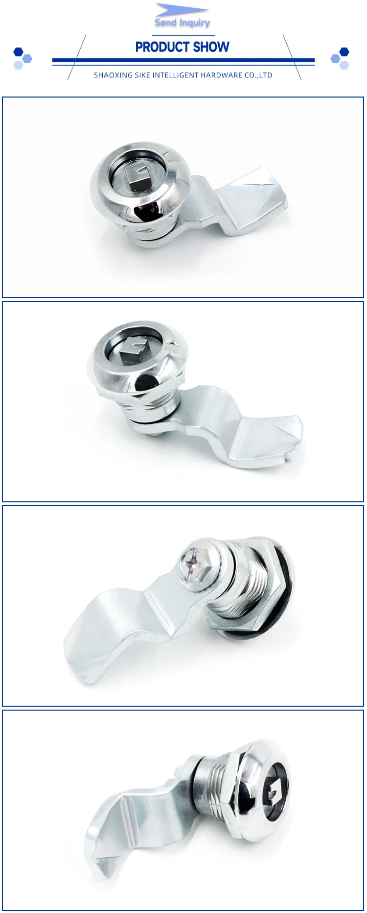 Small Size Quarter Turn Cam Lock Insert Square Cabinet Compression Lock ...