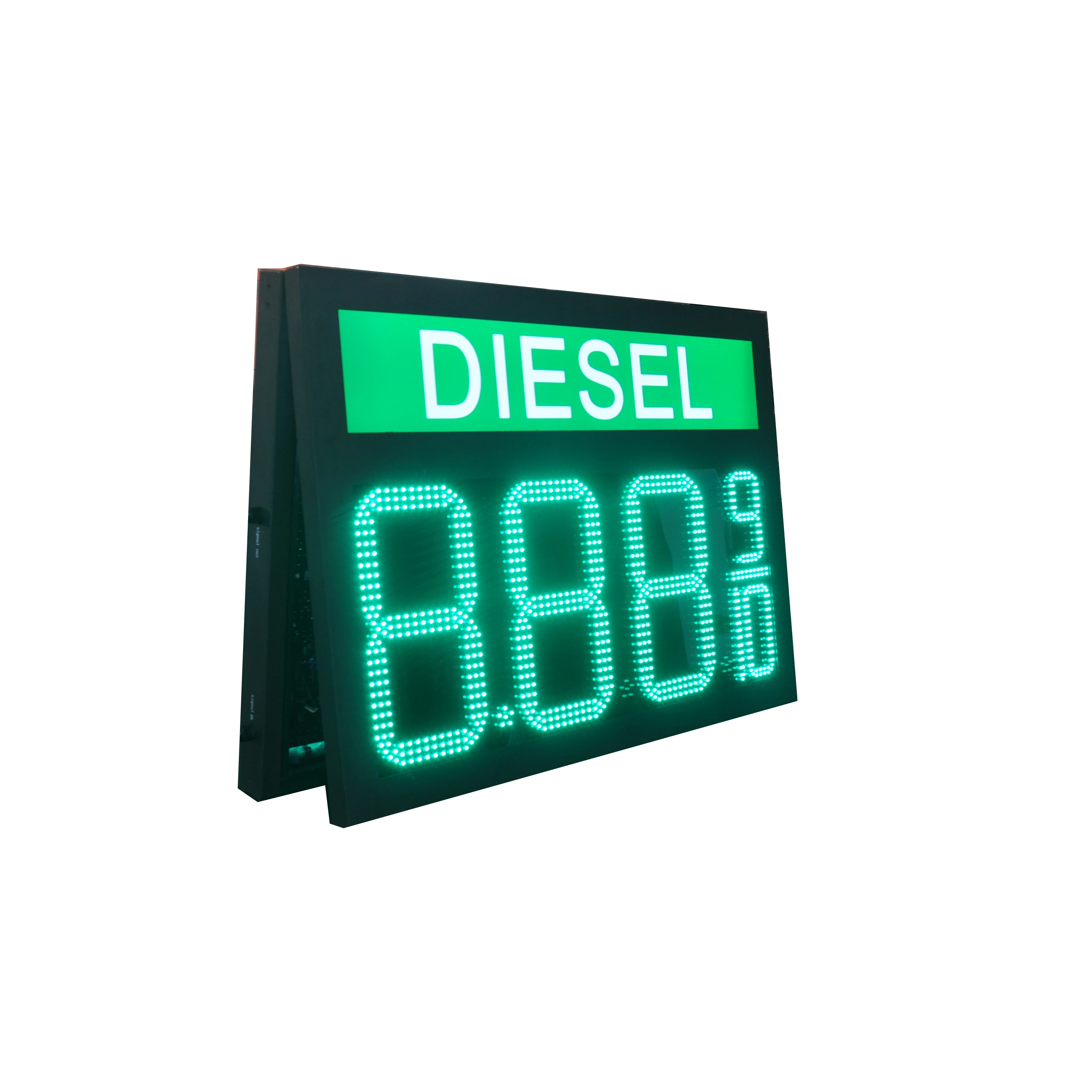 Fuel station pylon sign gas station signs led 7 segment led board gas ...