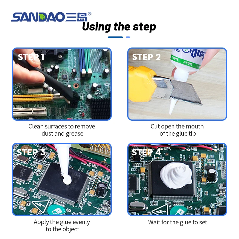 Factory Direct Sale Electronic Chip Heat Dissipation Bonding Silicone ...