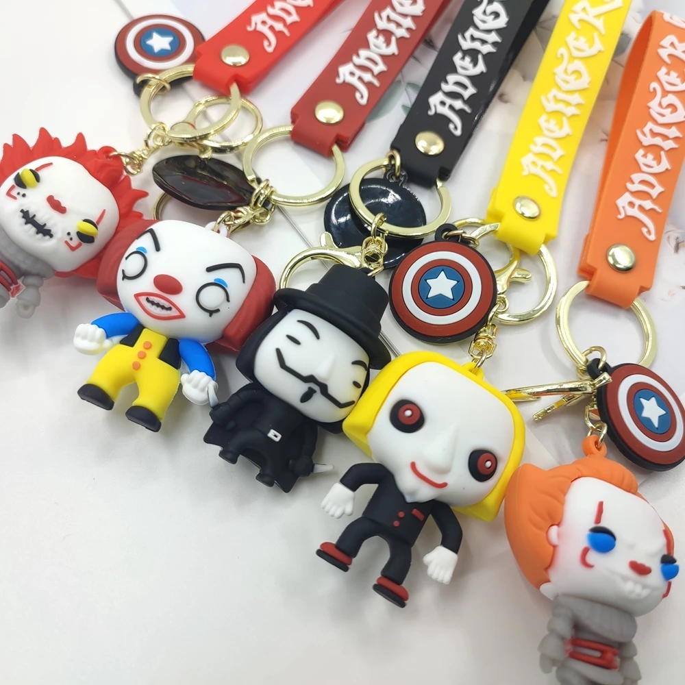 Wholesale 3d Custom Pvc Kawaii Cute Cartoon Character Keyring Charms ...