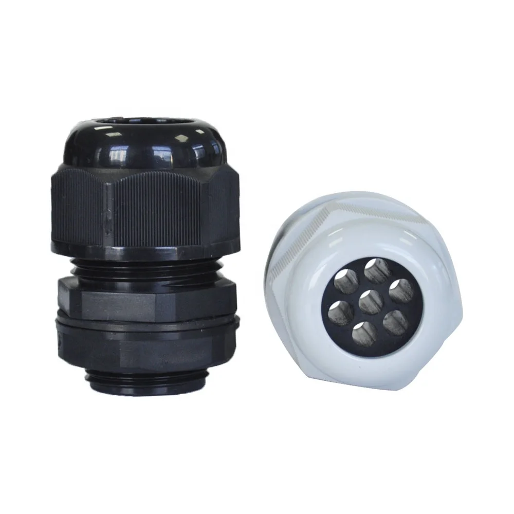 Seven Hole Cable Gland Ip68 Waterproof Multi Hole Nylon Cable Gland ...