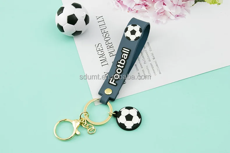 Hot Sale Car Pendant Key Chain Ring Cute Simulation Mini Football ...