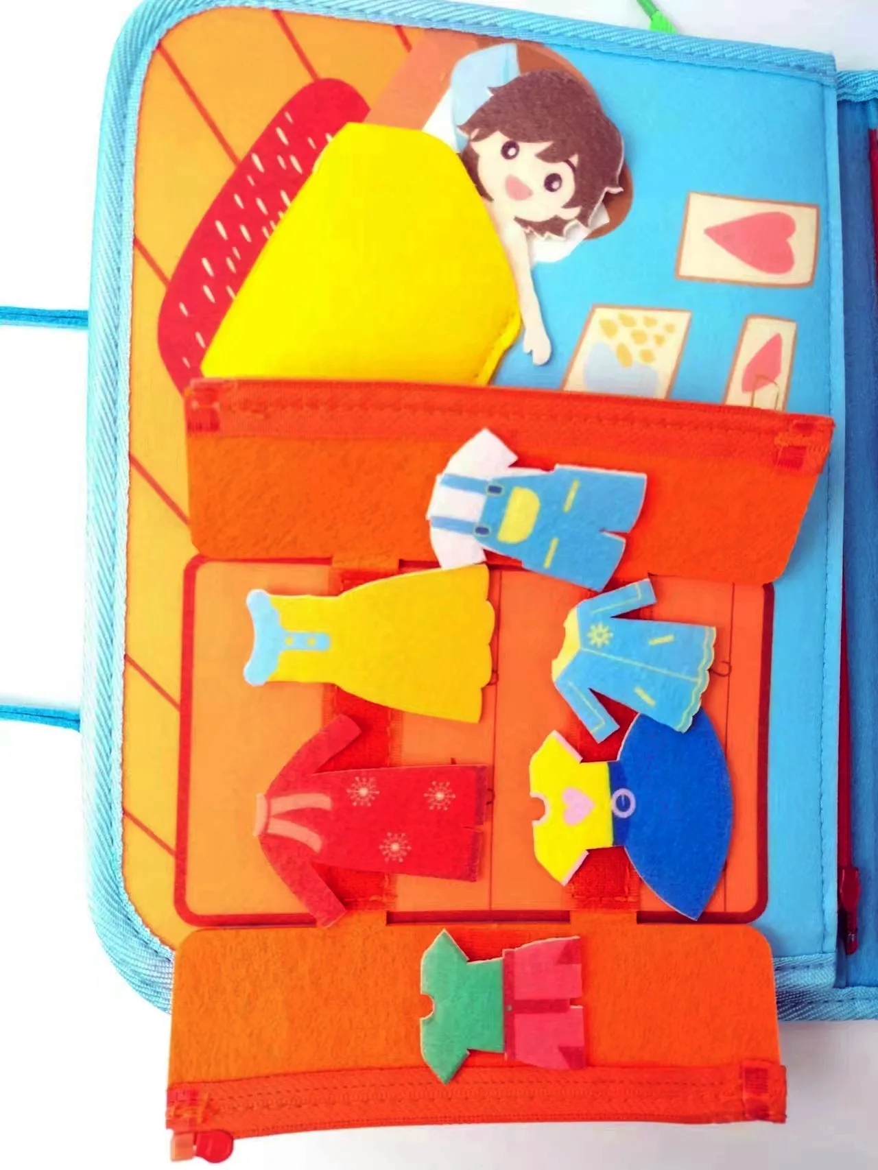 Educational Toy Felt Busy Board Book for Preschool Toddlers