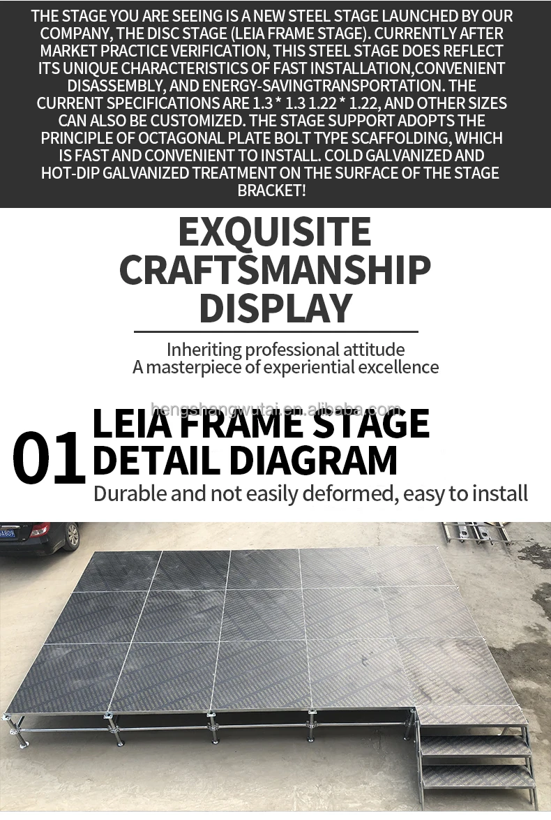 Steel Stage Truss with Speaker System for Outdoor Events