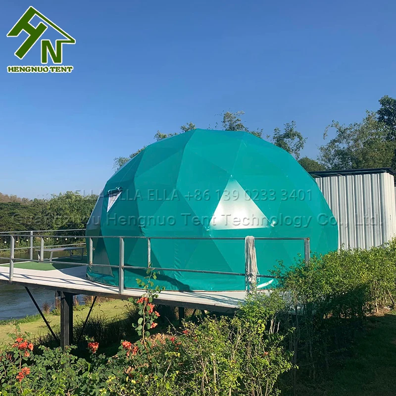High Quality Fireproof 6m Glamping Geodesic Dome Tent for Resort with ...