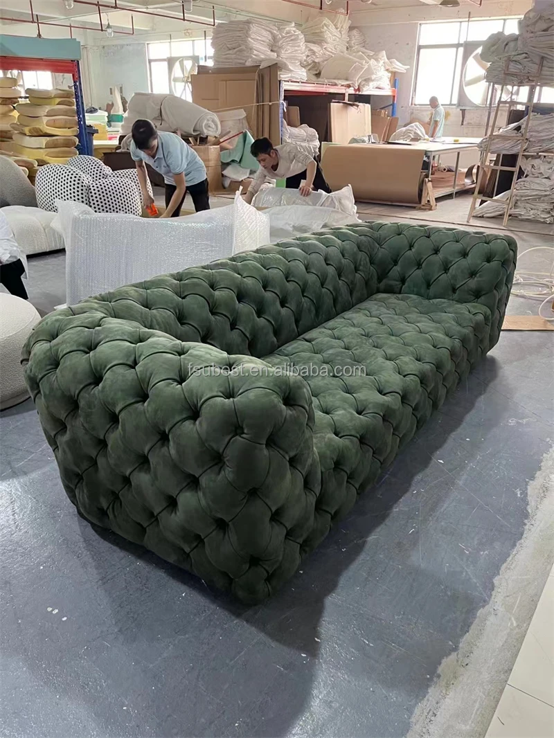 U-Best Italian Light Luxury Frosted Leather Sofa Combination Living ...