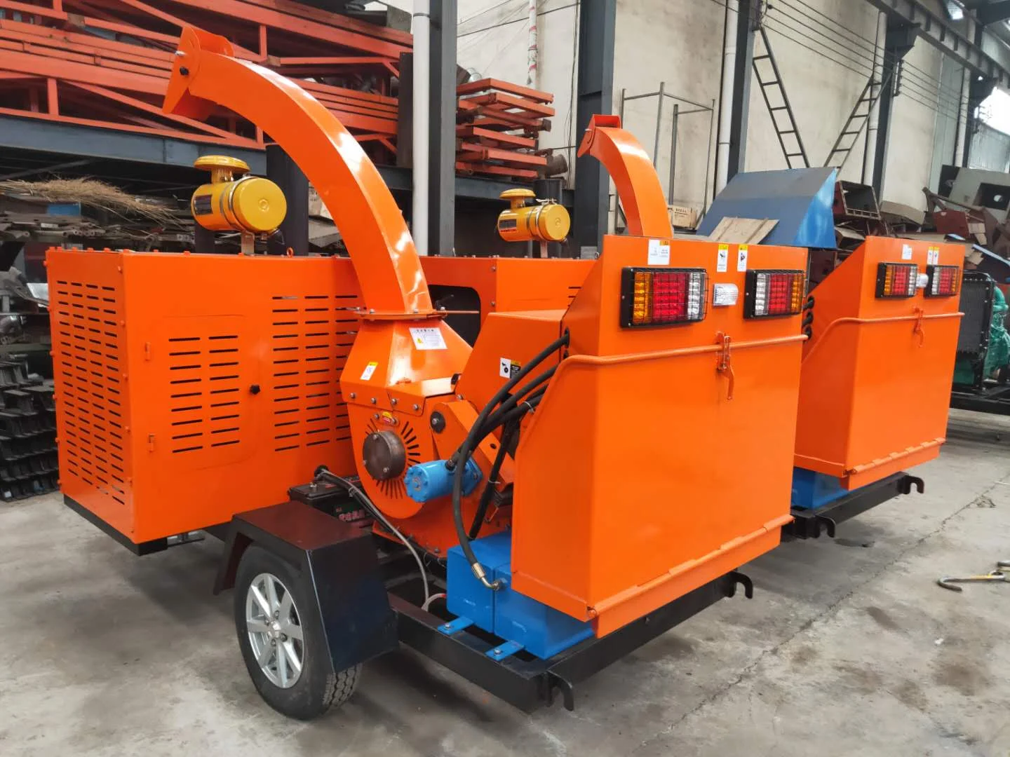 Forest Diesel Tree Chipper Shredder Drum Wood Chipper Machinery Garden ...