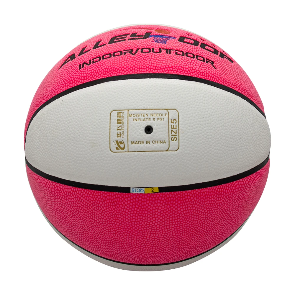 Factory Supply Official Size 5 Youth Basketball Fluorescent Pink Pu ...