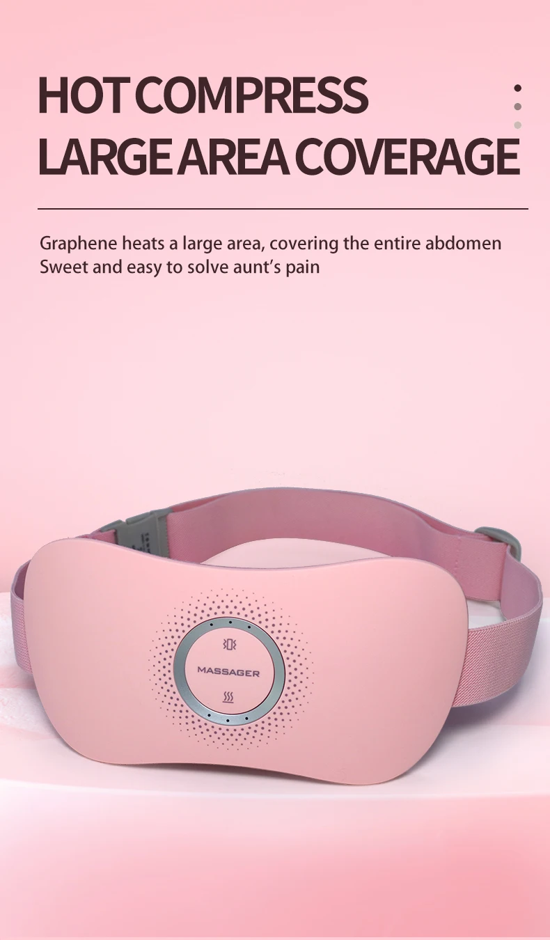 Hot Compress Vibration Abdominal Massage Instrument Stomach Pain Cold ...