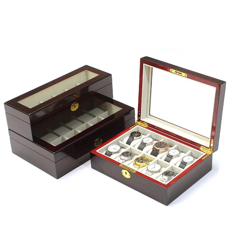 Wood Acrylic Watch Box Display Wooden Watch Case Lacquered Watch ...