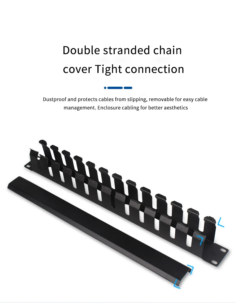 19 Inch Cable Manager Patch Panel 24 Port Port Rj45 Lan Cable Organizer ...