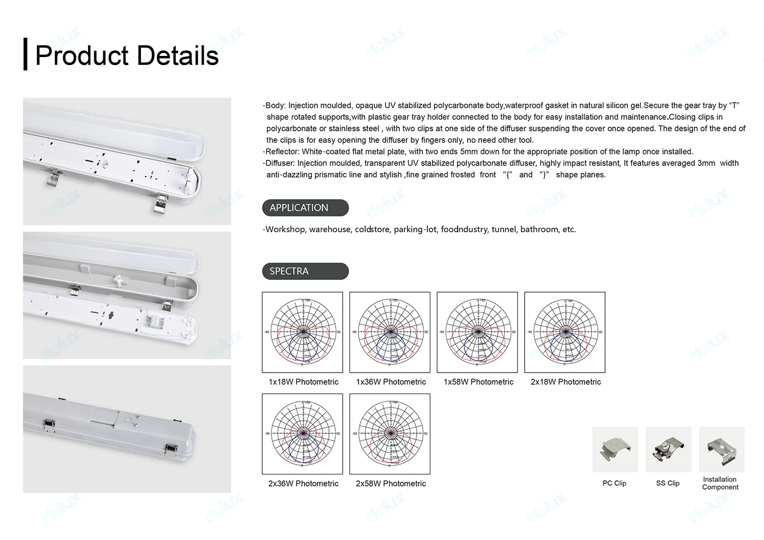 INSTOCK IP65 IK08 Waterproof Explosion Proof Fluorescent Led Warehouse ...