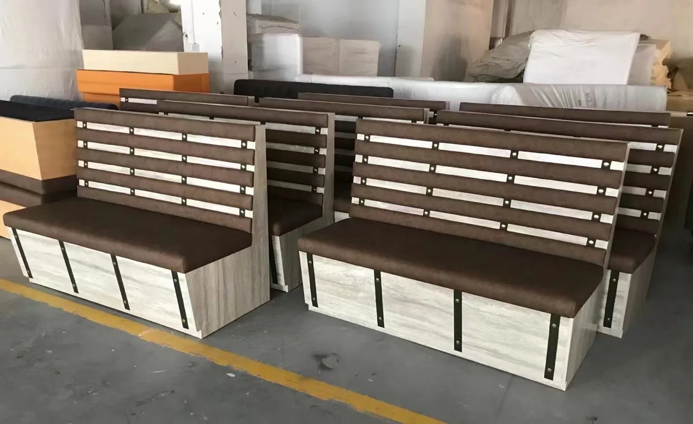 Colorful Fast Food Restaurant Furniture - Booth Seating