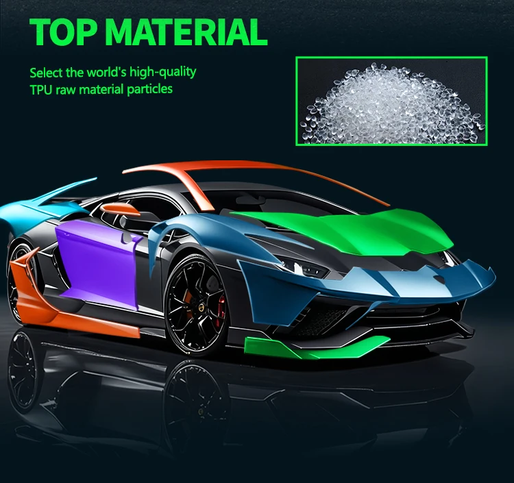 Premium TPU Car Body Wrap Film Self Healing UV Proof Anti Scratch Color ...