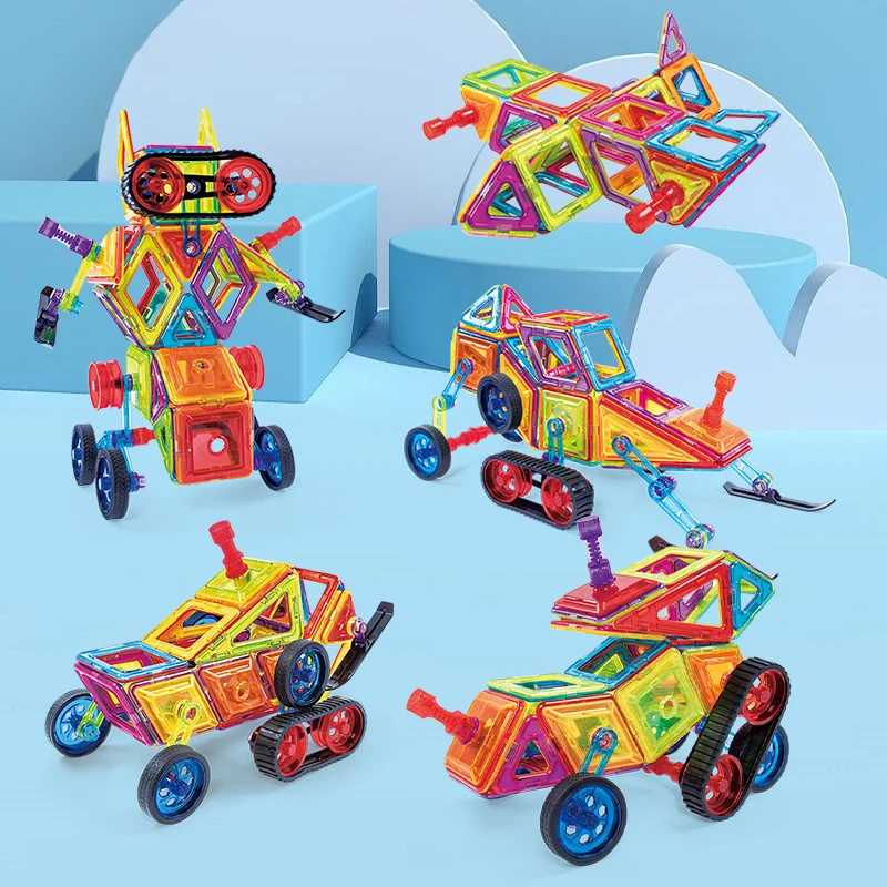 72pcs Educational Magnetic Tile Building Blocks Educational Toy Set ...
