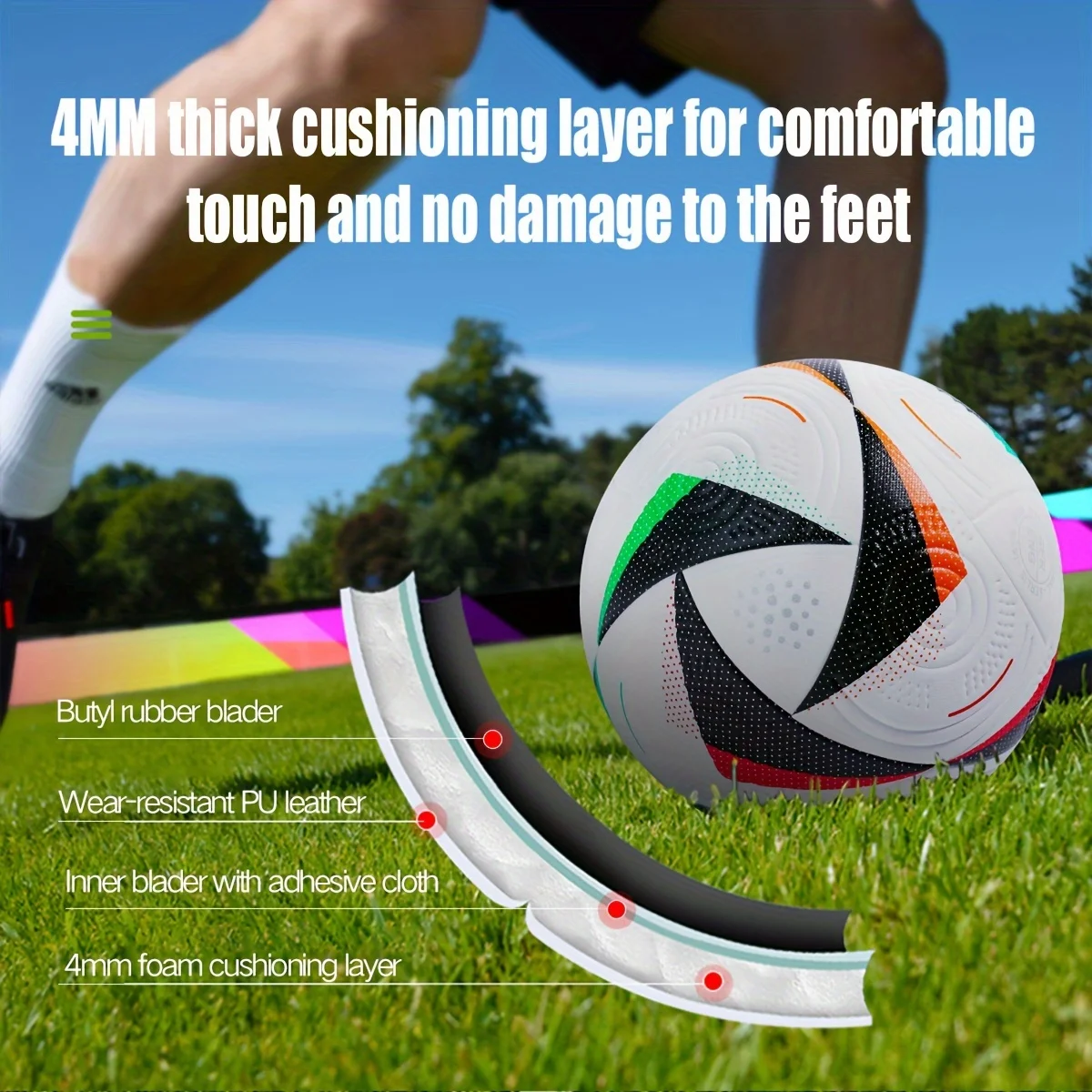 Musen New PU Material Leather Football Yraining Competition Football ...