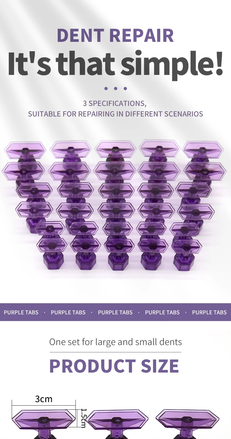 New Arrival Car Dent Repair Pull Tab Purple Pull Tab Hail Pit Pull Tab ...