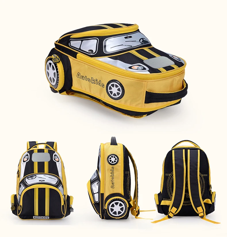 Custom Backpack for Primary Boy Students 3D EVA Car Shaped School ...