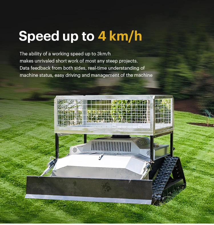 Multifunctional Remote Control Crawler Lawn Mower Small Lawn Mower For ...