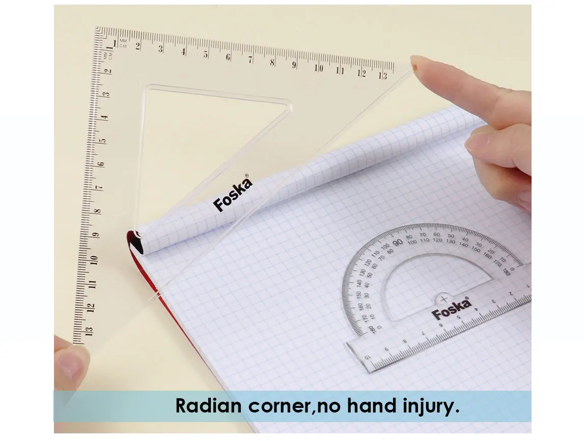 4 Pieces Students Plastic Geometric Ruler Set - Buy Ruler Set,School ...