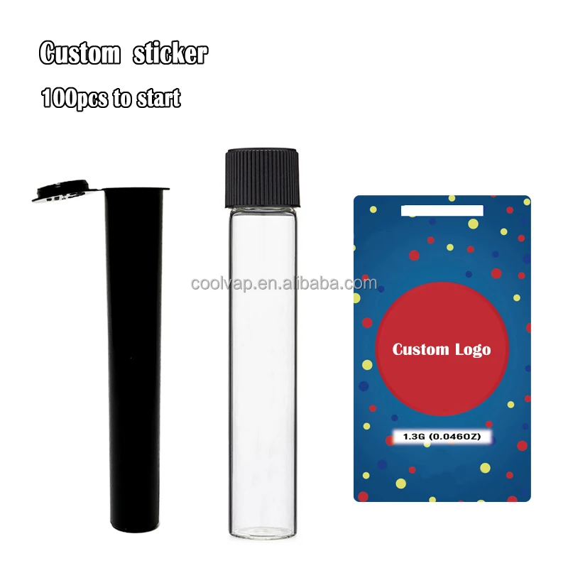 Customized Stickers King Size Glass Test Tube Children Resistant Clear ...