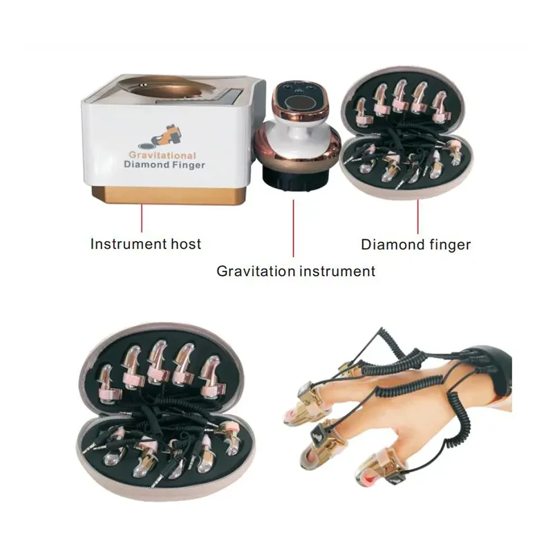 Portable Gravitational Scraping Ems Rf Gold Diamond Finger Body Face ...