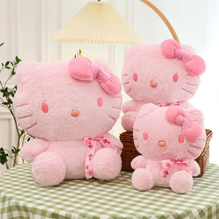 Sanrio Pink Cherry Kitty Doll Plushies Sakura Kt Cat Plush Toy Children ...