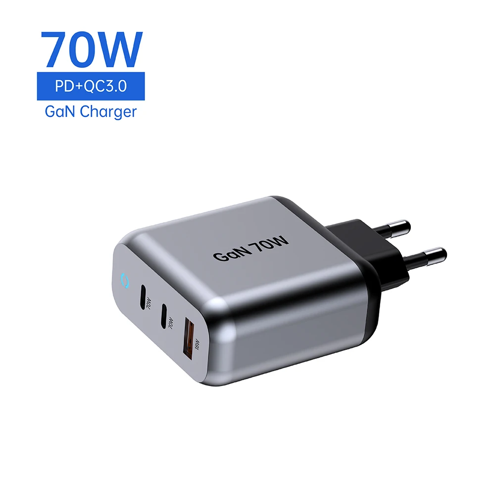 70W USB Wall Charger with Fast Charging for Tablets & Phones