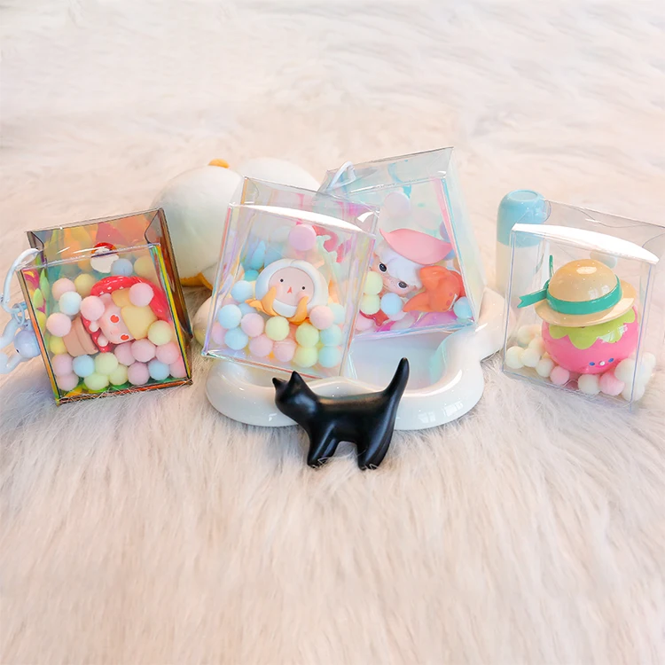 Transparent Phantom PVC Keychain Jewelry Organizer Thicken Display Doll ...