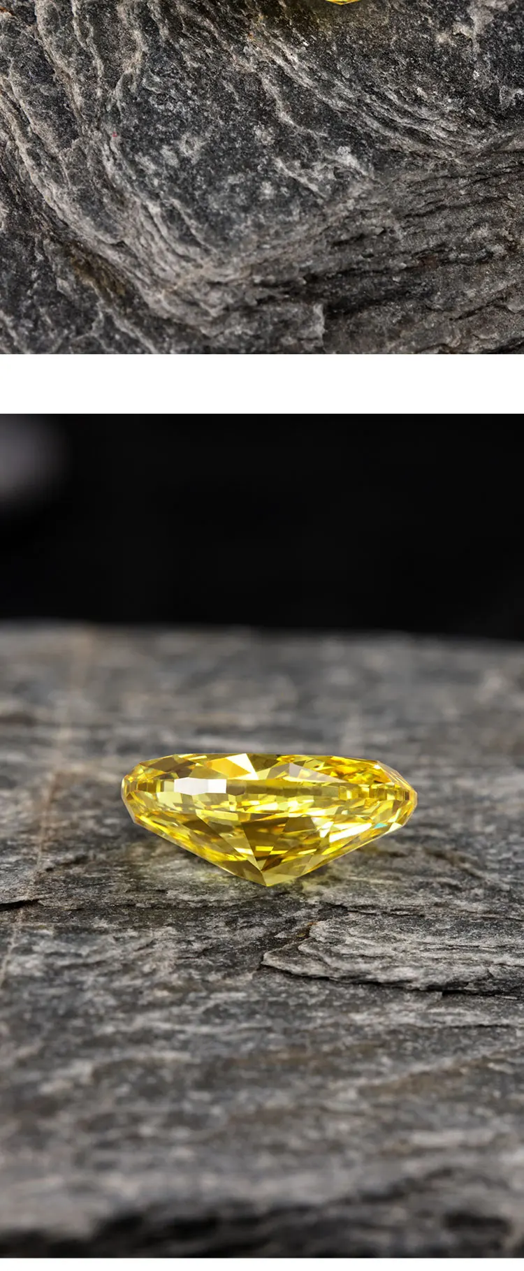 Hthp Cvd Lab Yellow Diamoand 0.5ct 1ct 2ct 3ct Fancy Vivid Color Loose ...