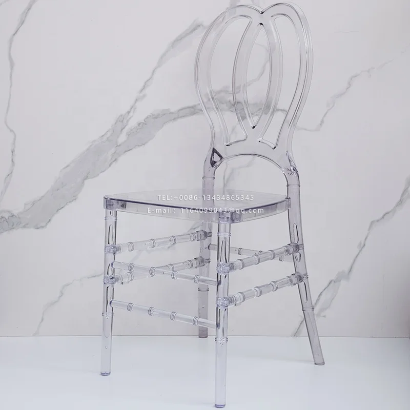 Napoleondesign Round Back Peacock Stackable Chair Clear Transparent For ...