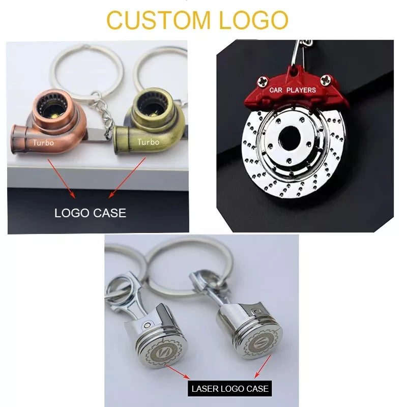 Auto Keychain Alloy Wheel Key Rings - 6 Speed Shifter Gear