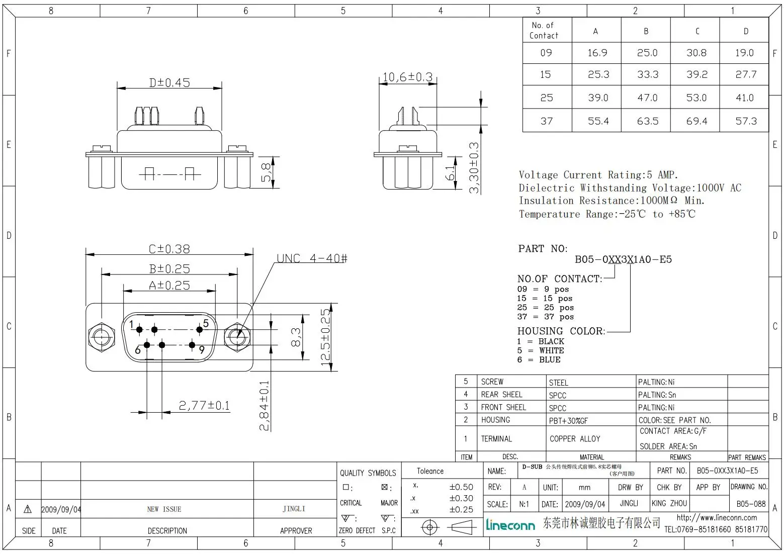 D-sub 25pin Male Solder Front Riveted Nut For Cable,D-sub 25pin Plug,Db 25p Male Connector - Buy ...
