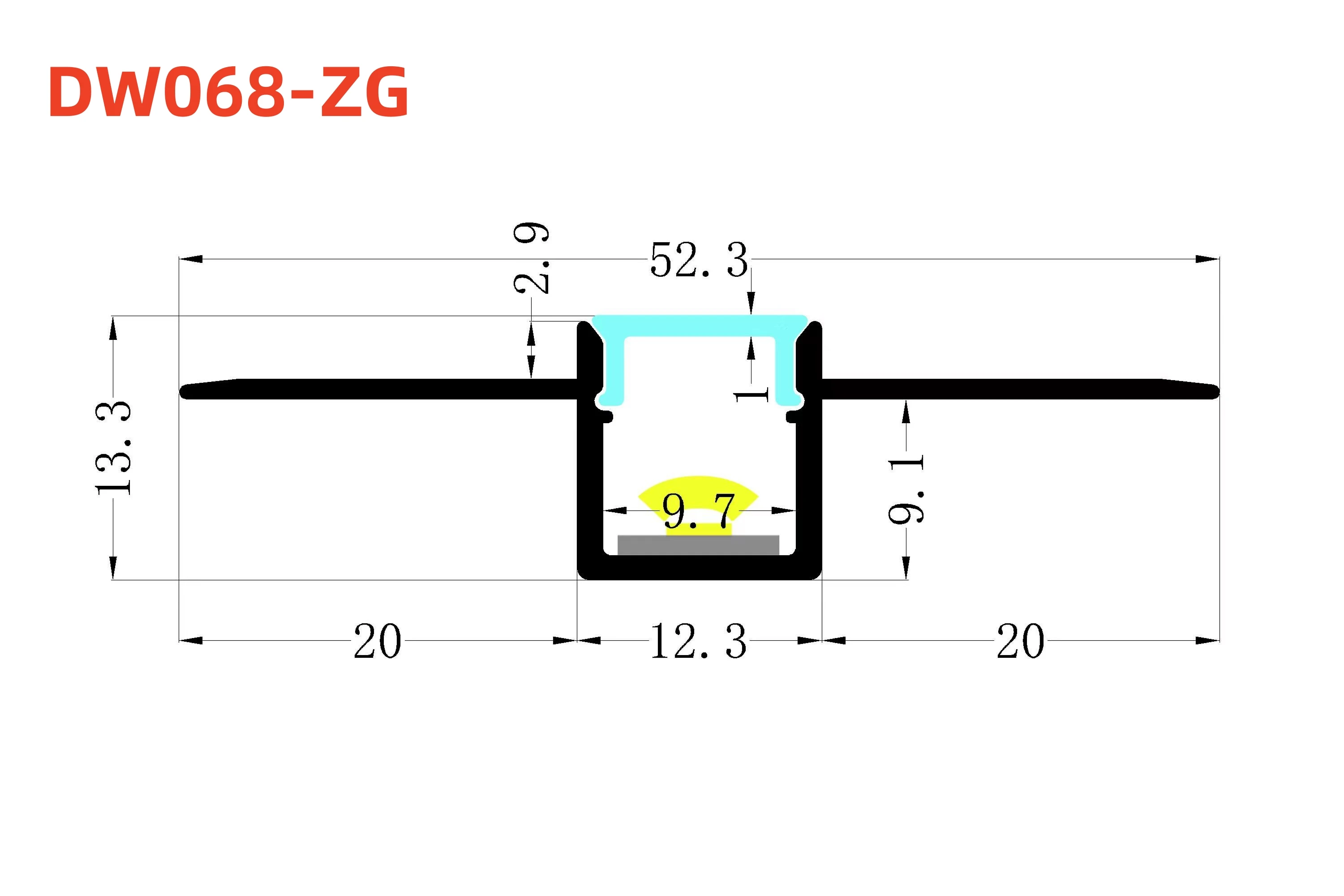 60*13mm Flexible Curve Bendable Alu Extrusion Ceiling Plaster In ...