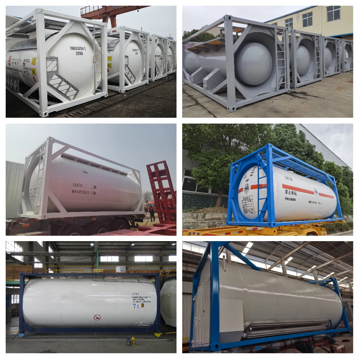 20FT ISO Full Frame Collar Tank Un Portable Type T11 Container