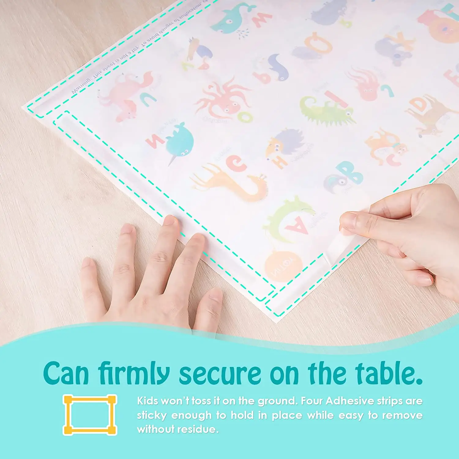 Custom Print Biodegradable Kids Table Mats - Disposable Placemats for Baby