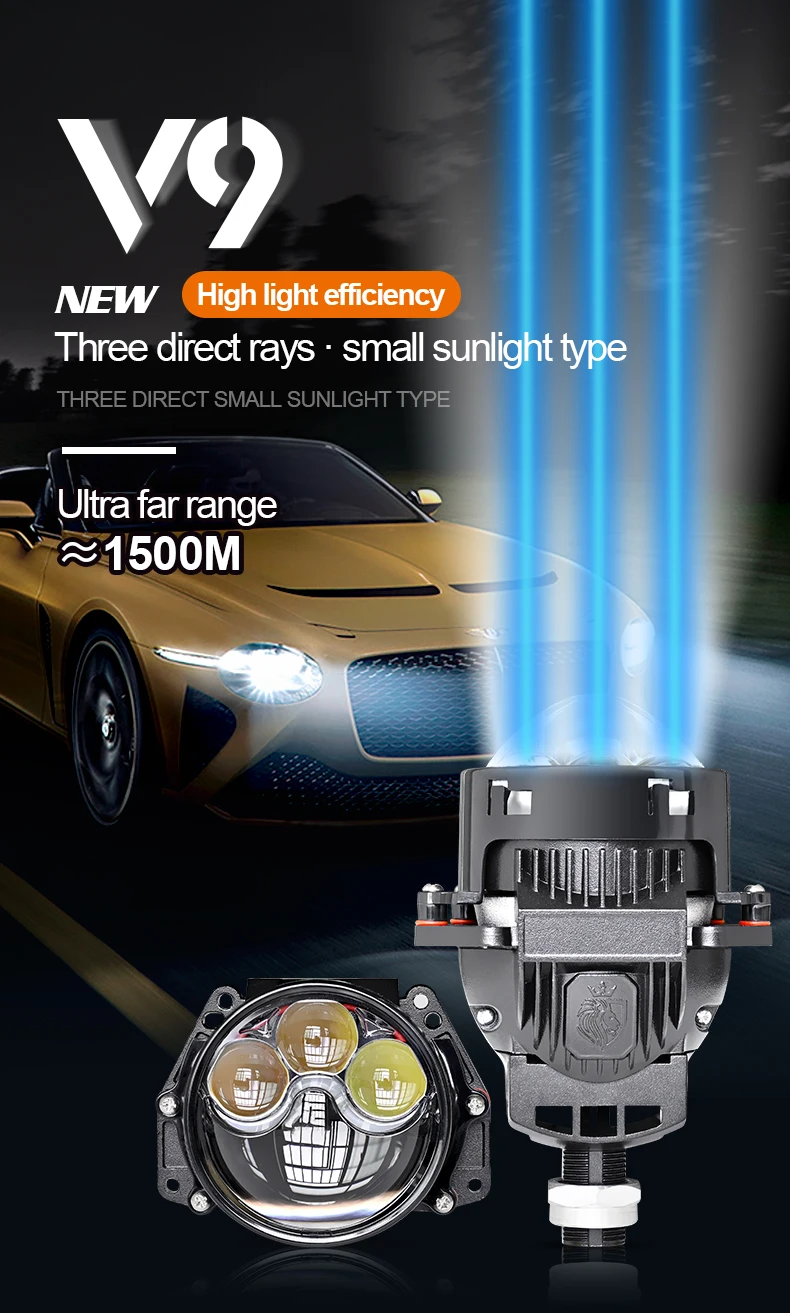 High Quality Car Retrofit Headlights 65W Bi Led Projector Lens 3.0 ...