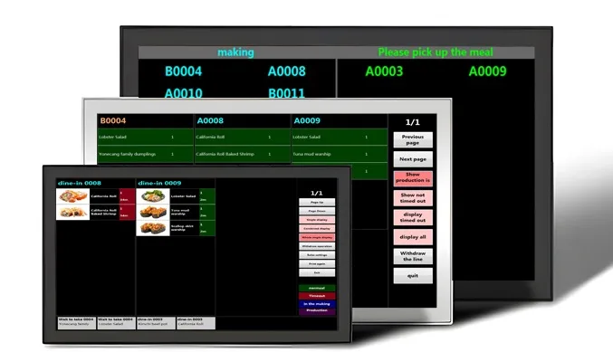 Restaurant Kds Kitchen Display Hardware And Software Whole Solution Pos ...