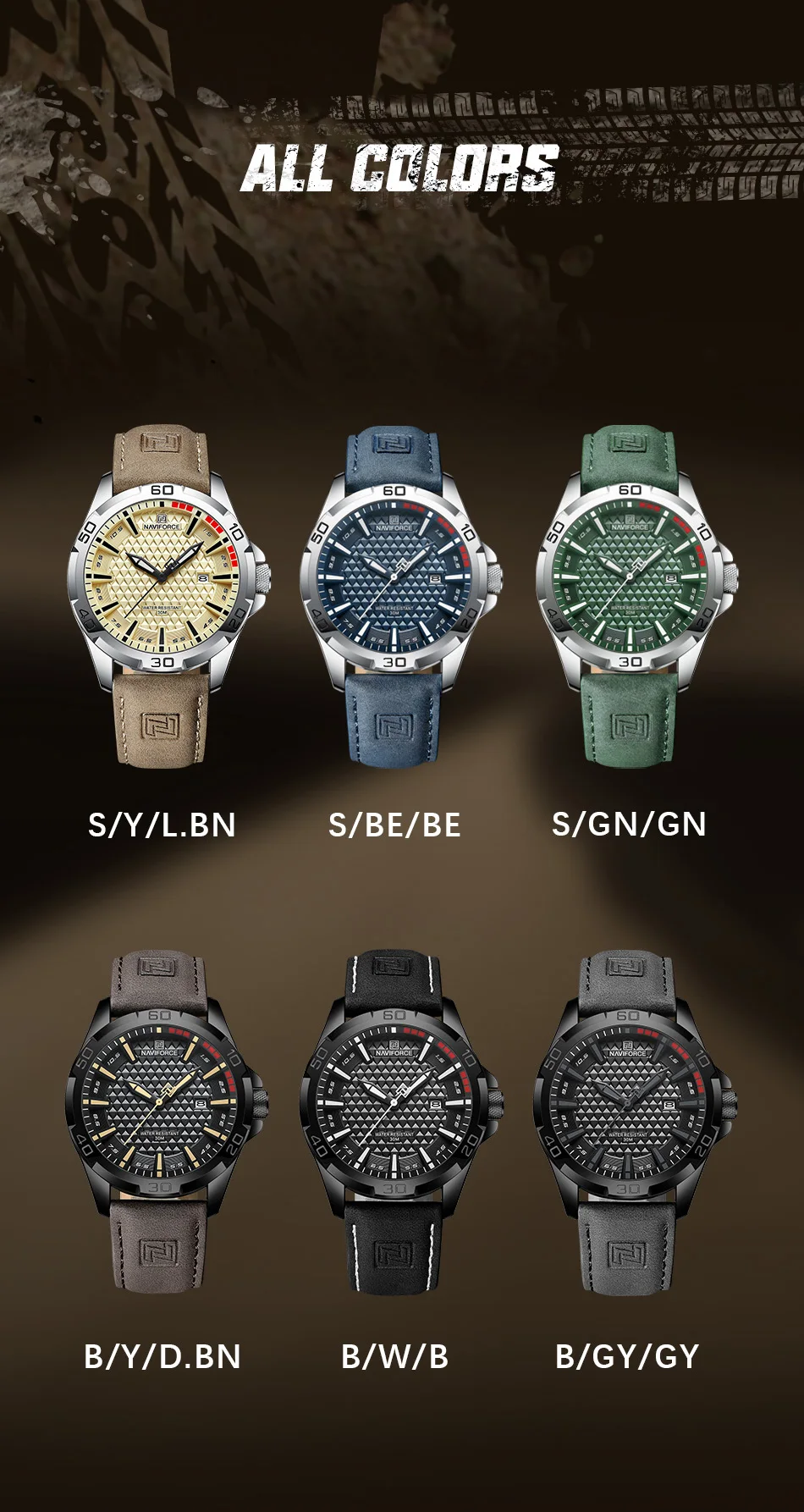 NAVIFORCE 8023 Men's Quartz Watch - Stylish & Water Resistant