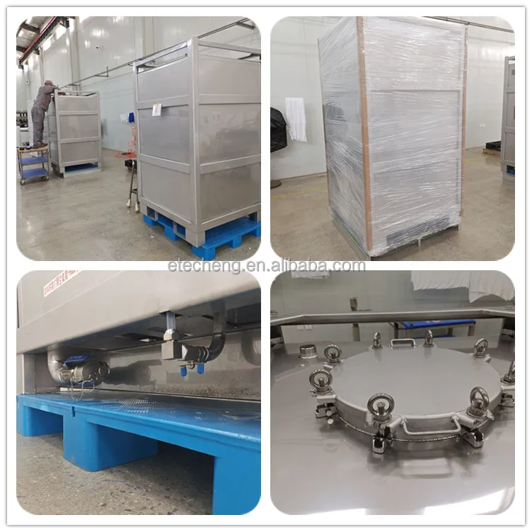 550 Gallon 2000L Stainless Steel Chemical Food Storage IBC Container ...