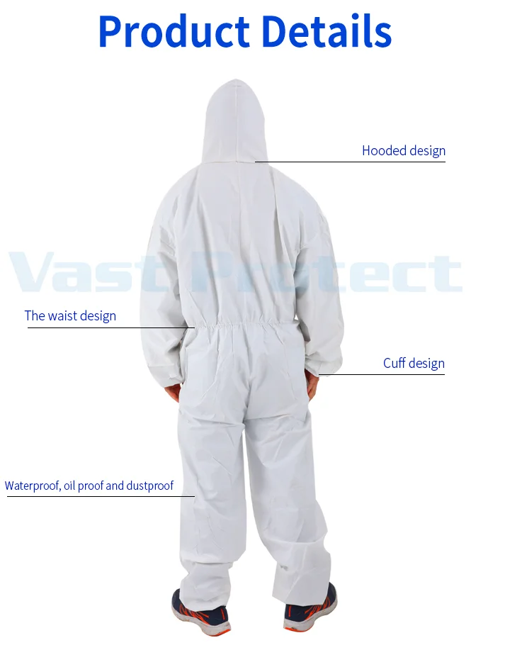 Vastprotect CE Cat3type56 Coveralls - Anti-Static & Waterproof