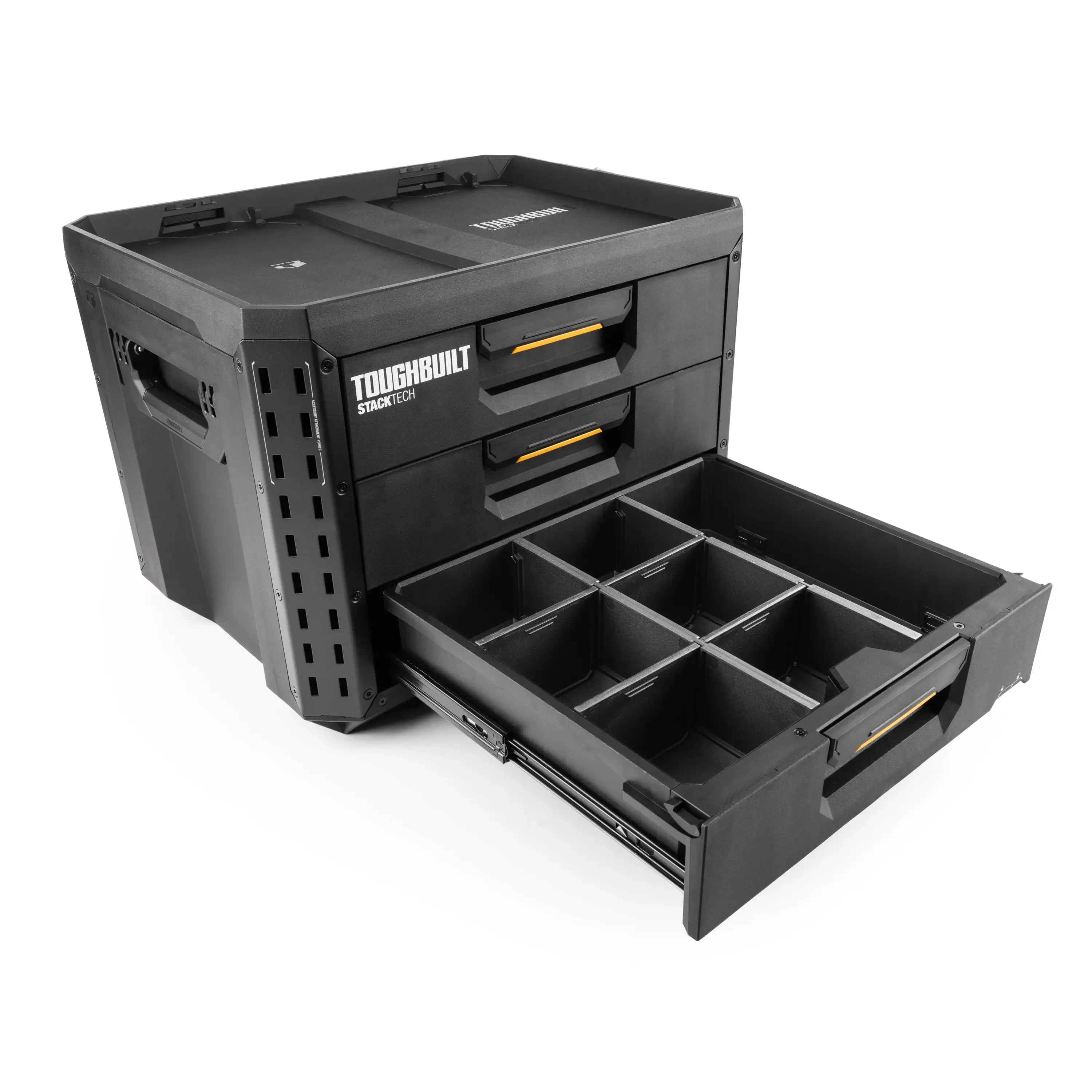 TOUGHBUILT TB-B1-D-70-3 STACKTECH Black Tool Organizer Box & Tool Box ...
