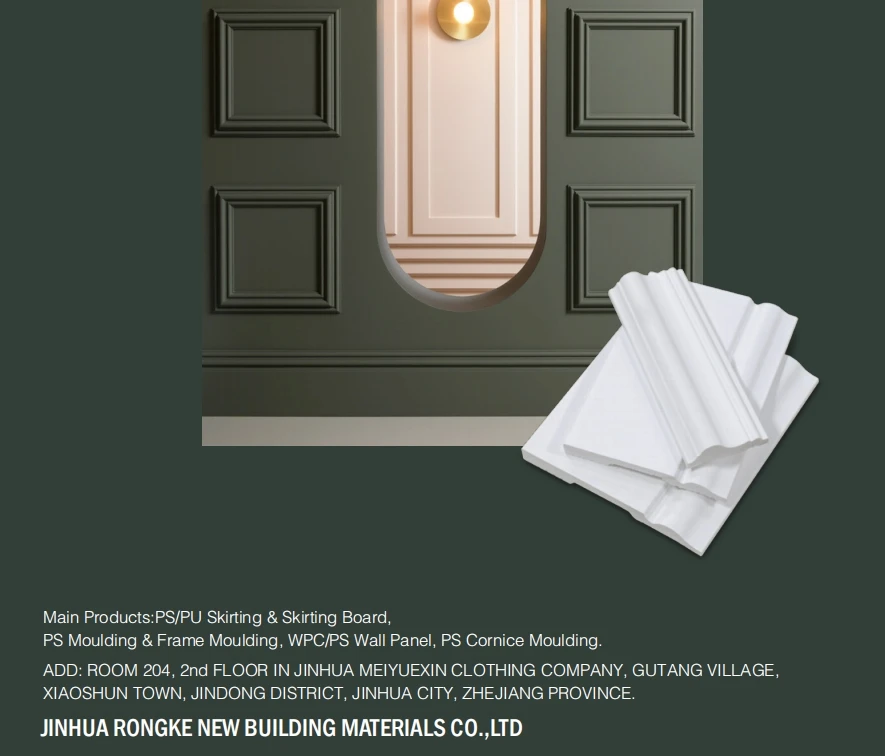 Modern White Ps Skirting Lines Plastic Baseboard Flooring Molding - Buy ...